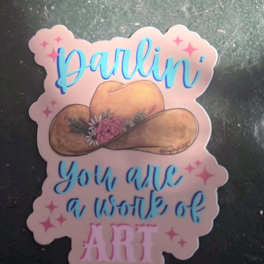 Stay Joyful Art " Darlin' you are a work of art" Sticker – Gilbert ...